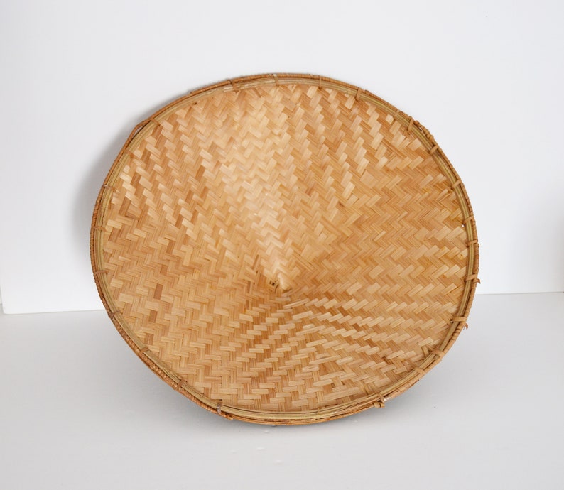 Conical Straw Hatasian Conical Hatvintage Very Old Asian - Etsy
