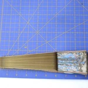 Hand Painted Wood Fan Vintage Hand Fan Old Hand Made Fan of | Etsy