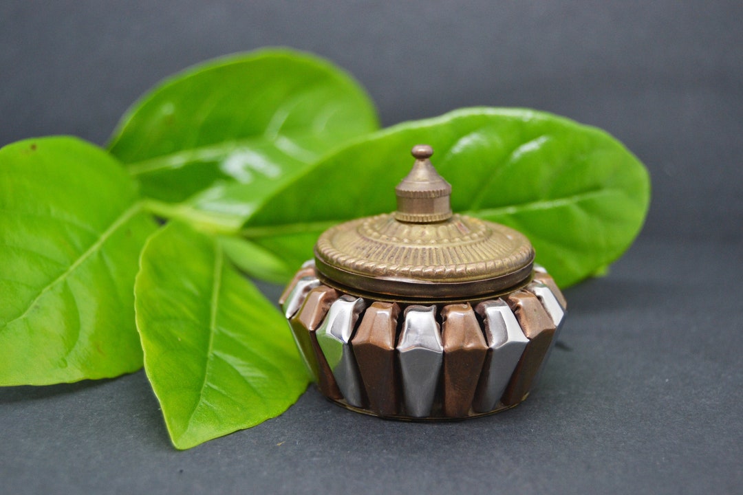 Vintage Brass Pill Box: Miniature Craft Storage, Decoration - Etsy