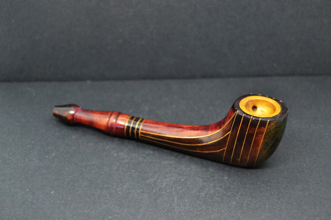 Vintage Wood and Brass Pipe, Smoking Pipe, Vintage Pipe, Smoker Gift ...