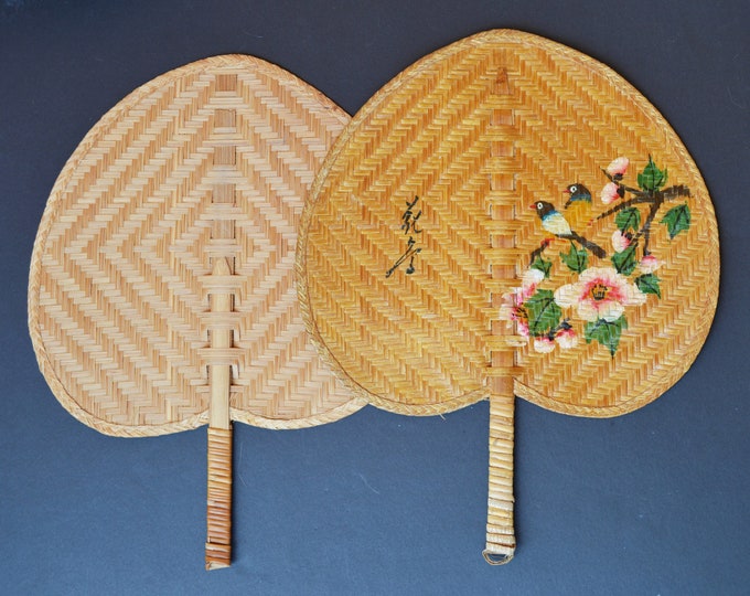 Ancient China Straw Fan Set - Etsy Canada