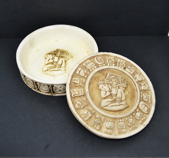 Mayan calendar jewelry box, Mayan calendar box, jewel… - Gem