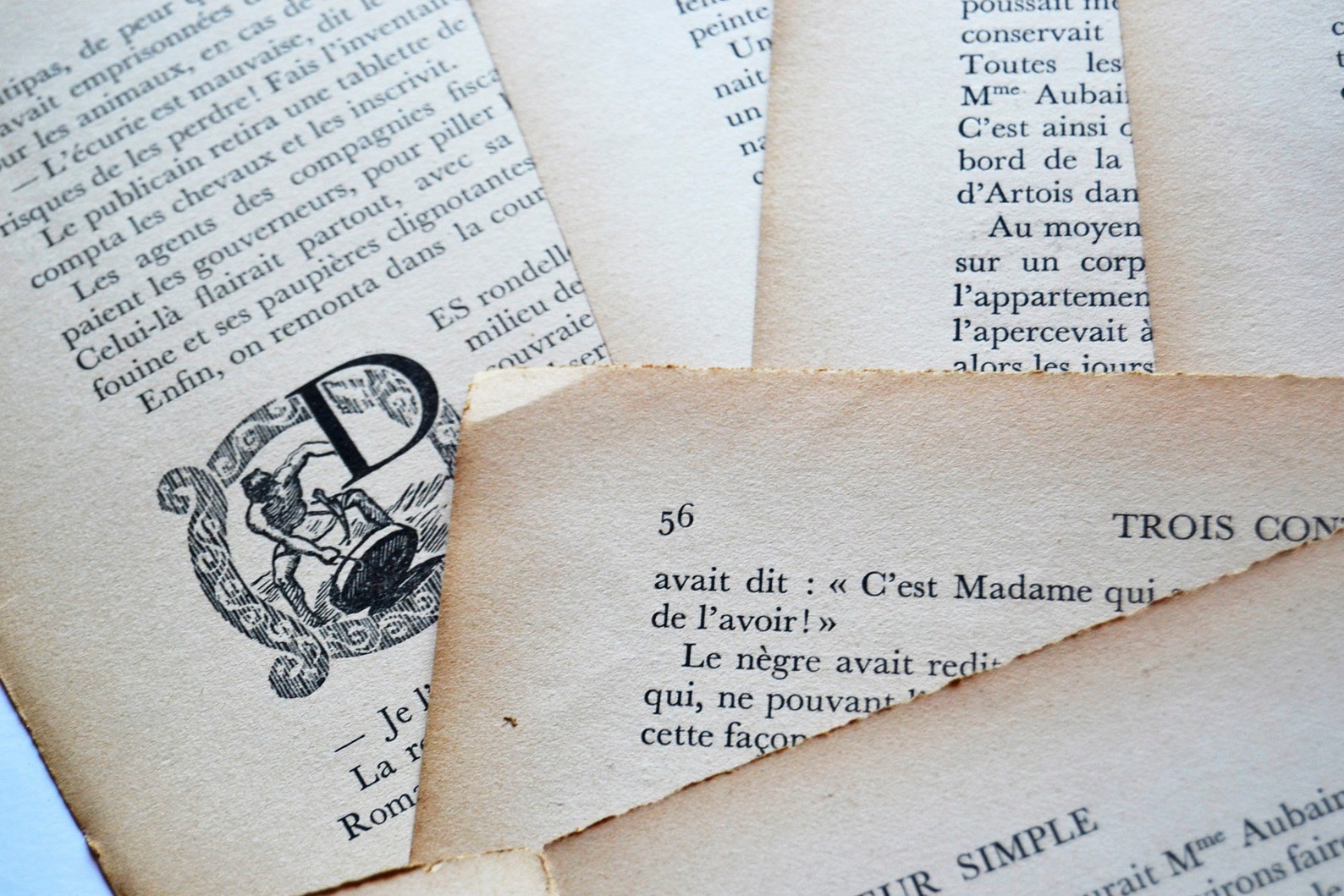 50 Old Book Pages Loose Book Pages Vintage Paper Pages | Etsy