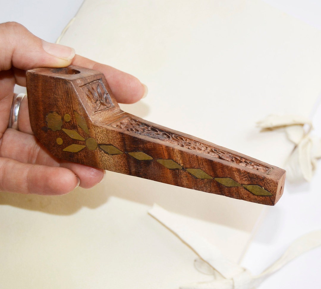 Gravierte Holzpfeife, Räucherpfeife, kleine Pfeife, Pfeife, elegante ...