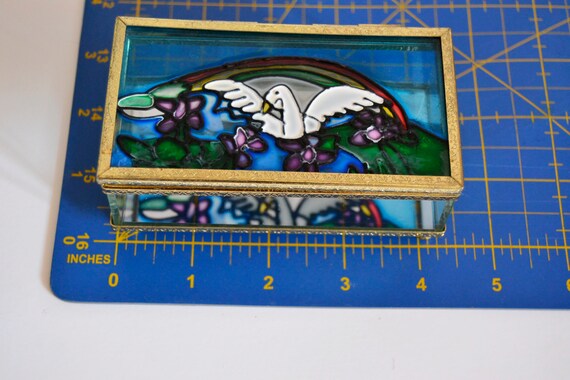 drawing glass jewelry box, stained glass jewelry box,… - Gem