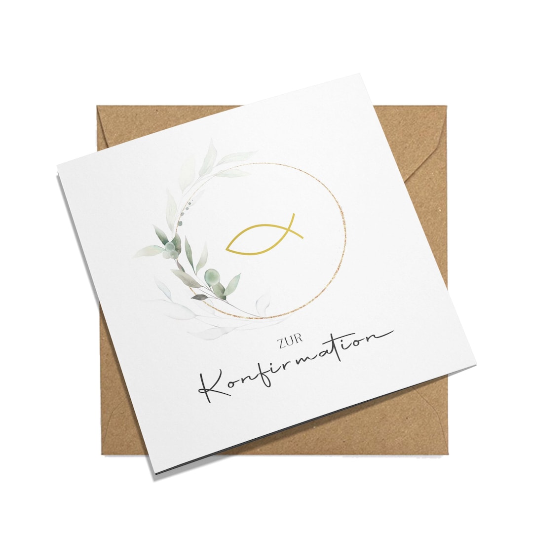 Modern Confirmation Card | Simple Confirmation Card | Minimalist ...