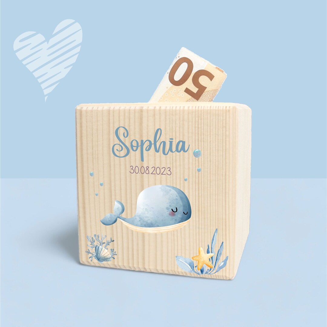 Money Box Motif Whale Money Box Child Money Box - Etsy