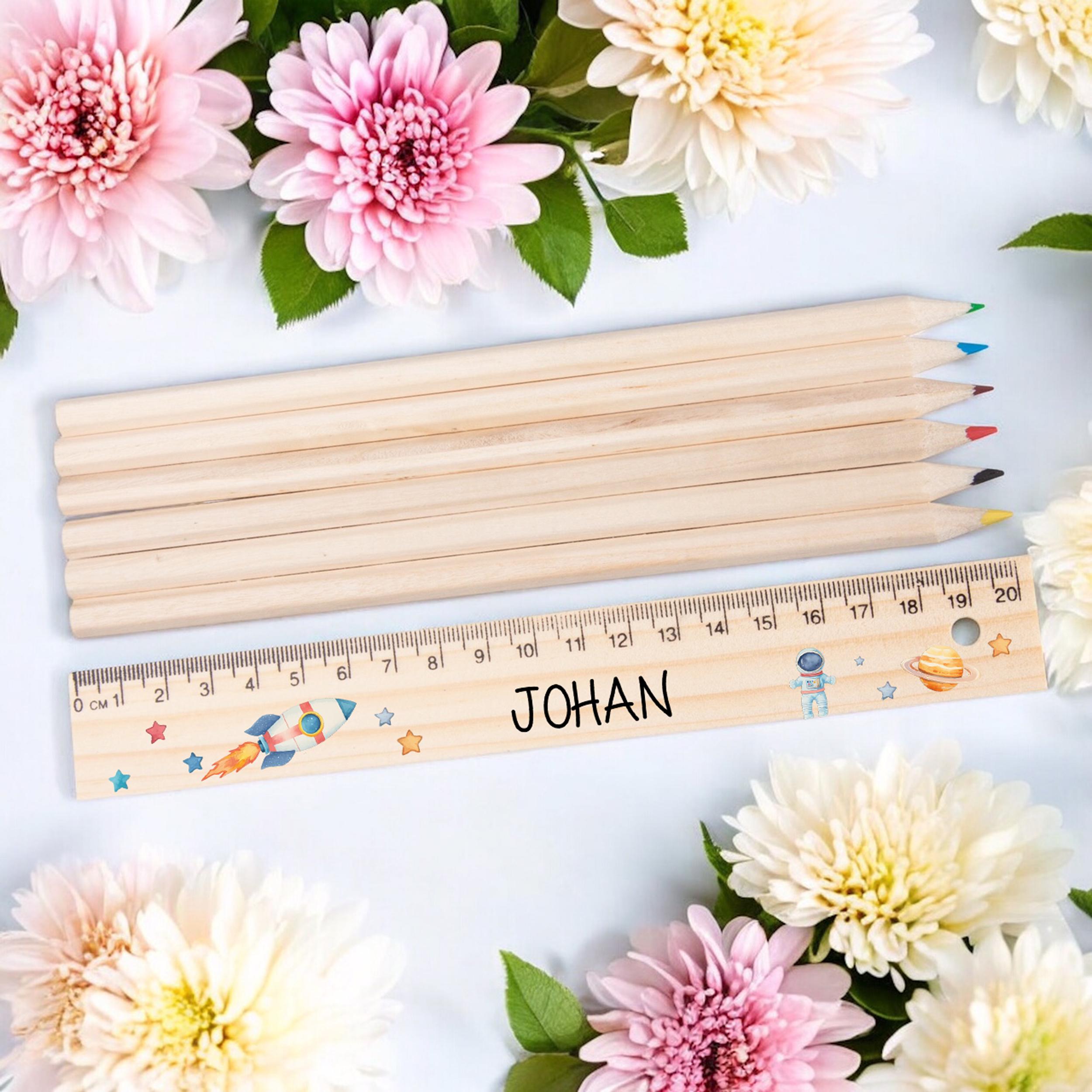 Ruler, Schoolchild With Pens | Personalized Ruler | School Enrollment ...