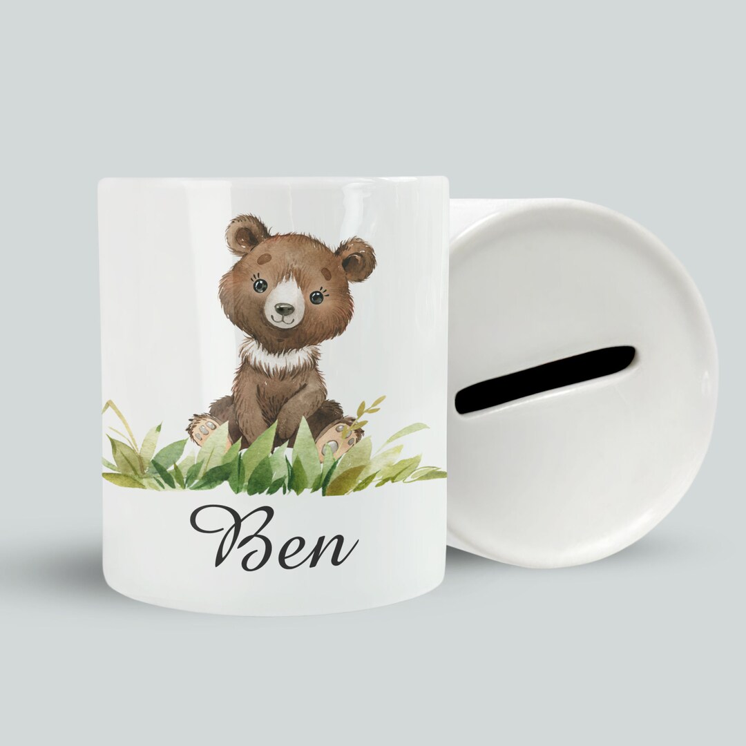 Children's Money Box With Name Personalized Motif Woodfriends for Girls ...