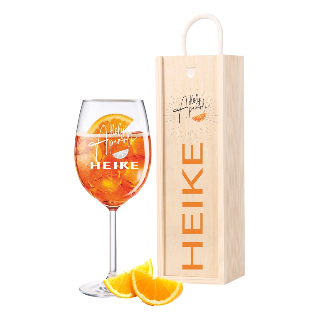 Personalized Aperol Spritz Glass With Engraving | Holy Aperoli | Aperol ...