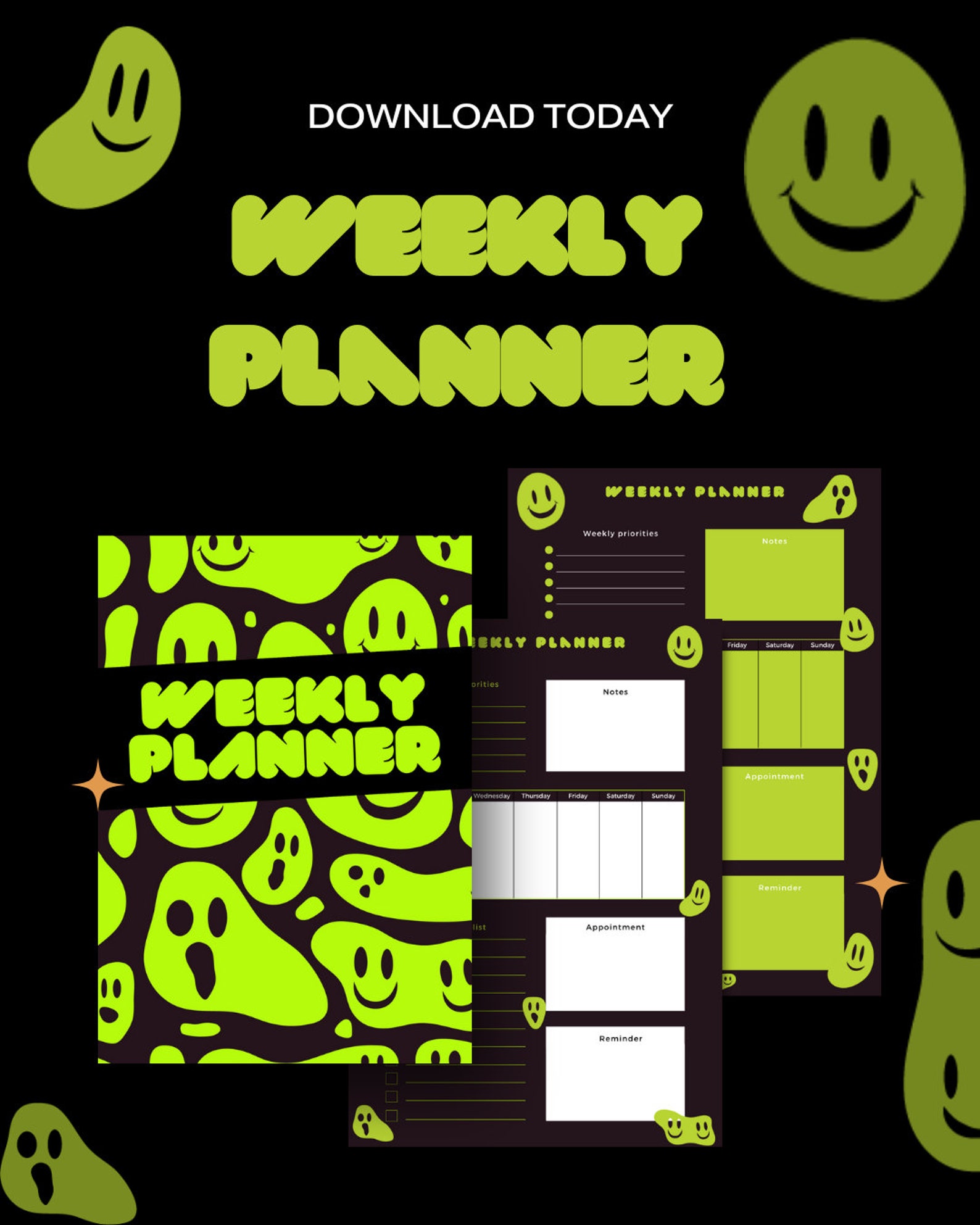 Coolest Smiley Week Planner Ever! - Etsy