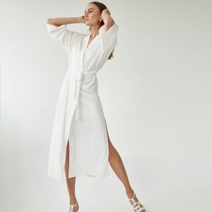 Long silk robe Ivory bridal robe Silk satin classic long | Etsy