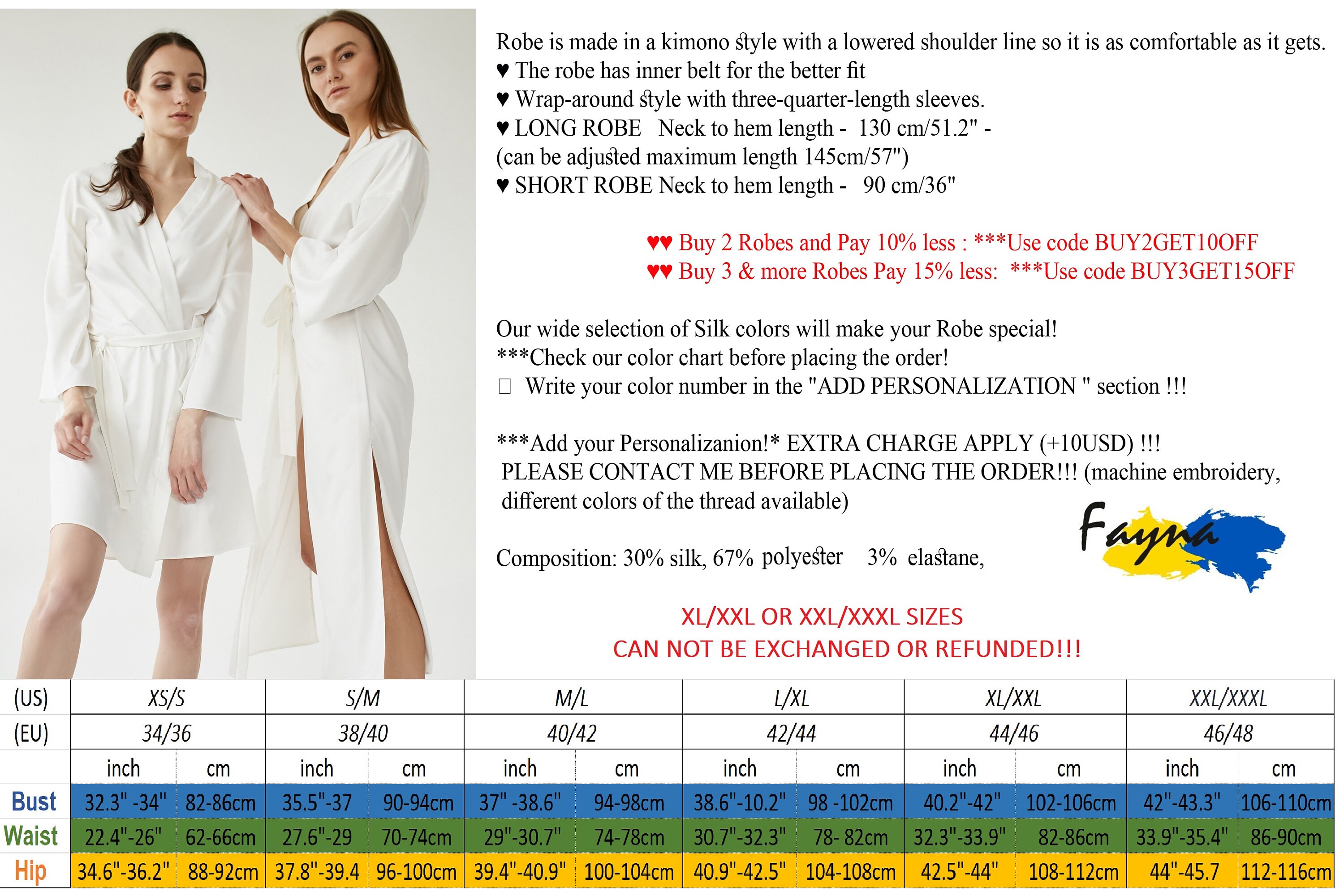 Long silk robe Ivory bridal robe Silk satin classic long | Etsy