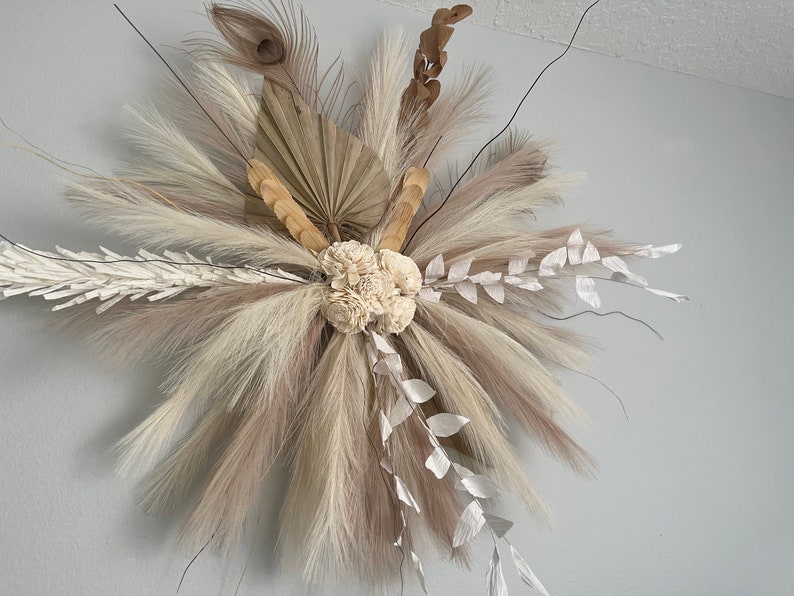 Pampas Grass Wall Decor Arrangement - Etsy