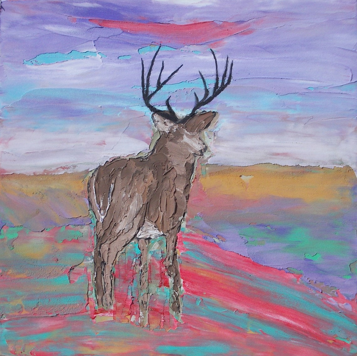 HirschGemälde Original Kunstwerk Hirsch Gemälde Hirsch | Etsy