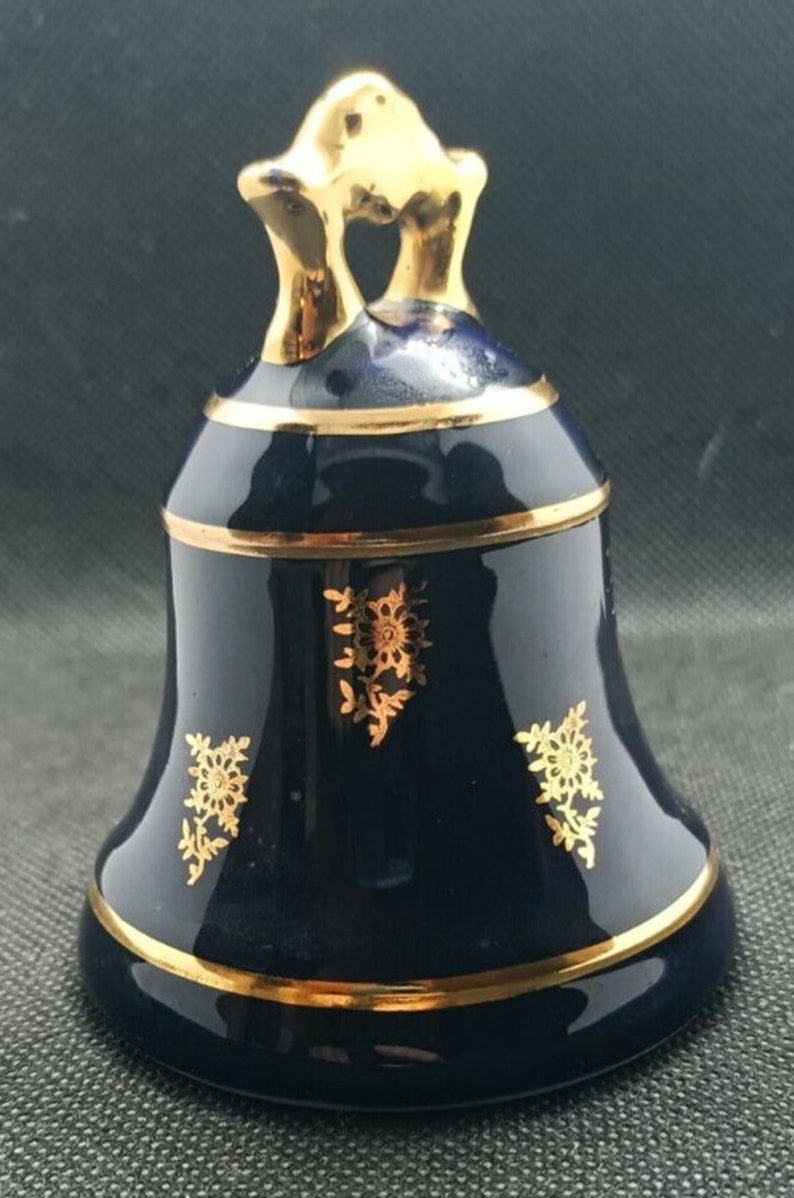 Limoges Castel France Cobalt Blue Gold Bell - Vintage Romantic ...