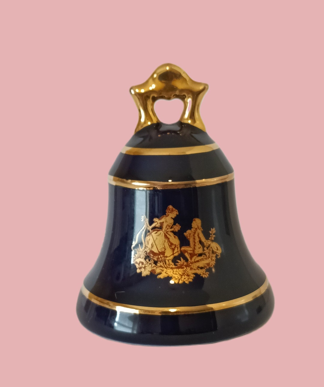 Limoges Castel France Cobalt Blue Gold Bell - Vintage Romantic ...