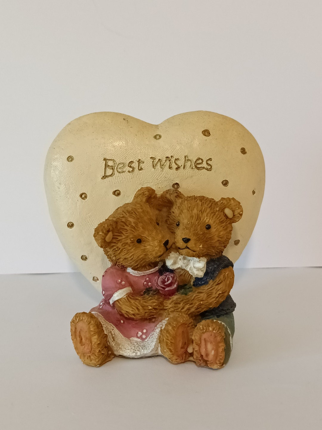 Regency Fine Arts Message Bears: 'best Wishes' Vintage Collectible ...