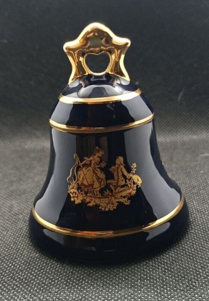 Limoges Castel France Cobalt Blue Gold Bell - Vintage Romantic ...
