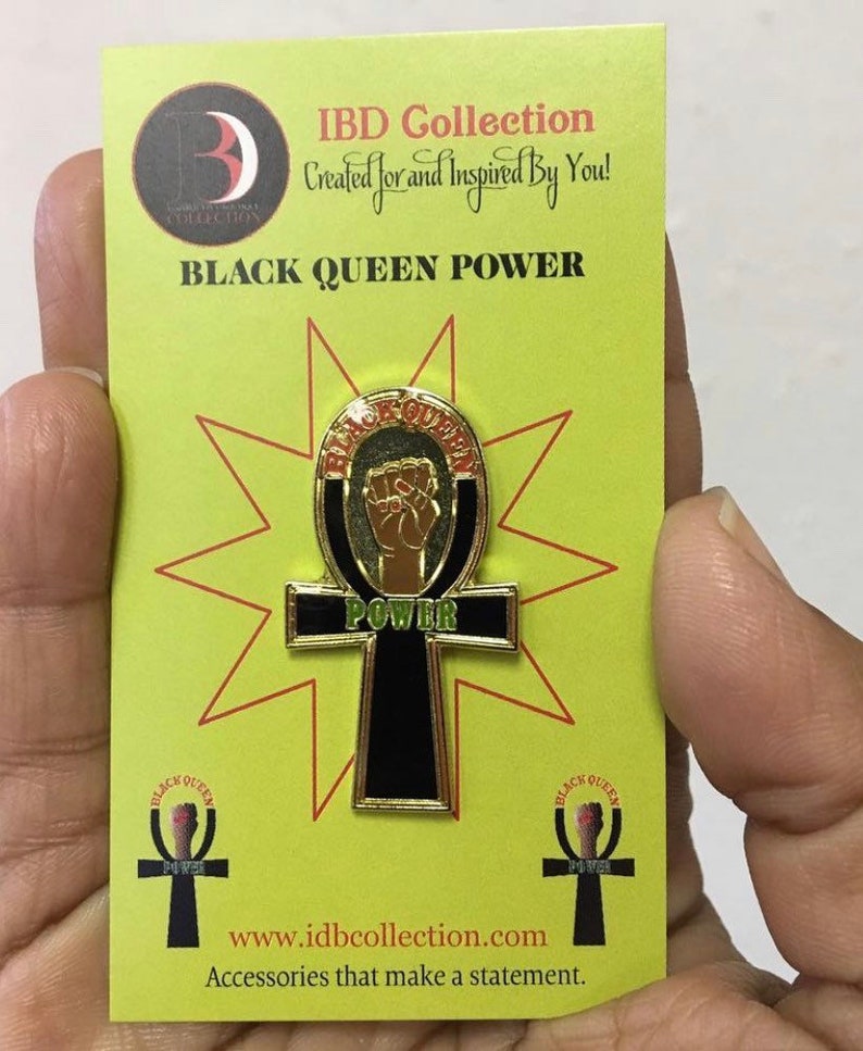 Black Queen Power Lapel Pin - Etsy
