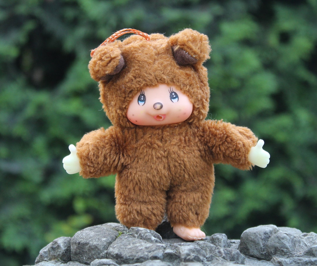 Vintage Monchhichi Style Plush Bear: 1970s Thumb Sucker Toy - Etsy