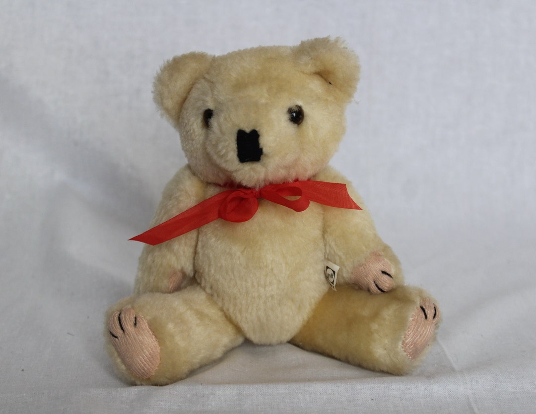 Vintage Heunes Teddy Bear: 7.5" Jointed Plush Doll - Etsy