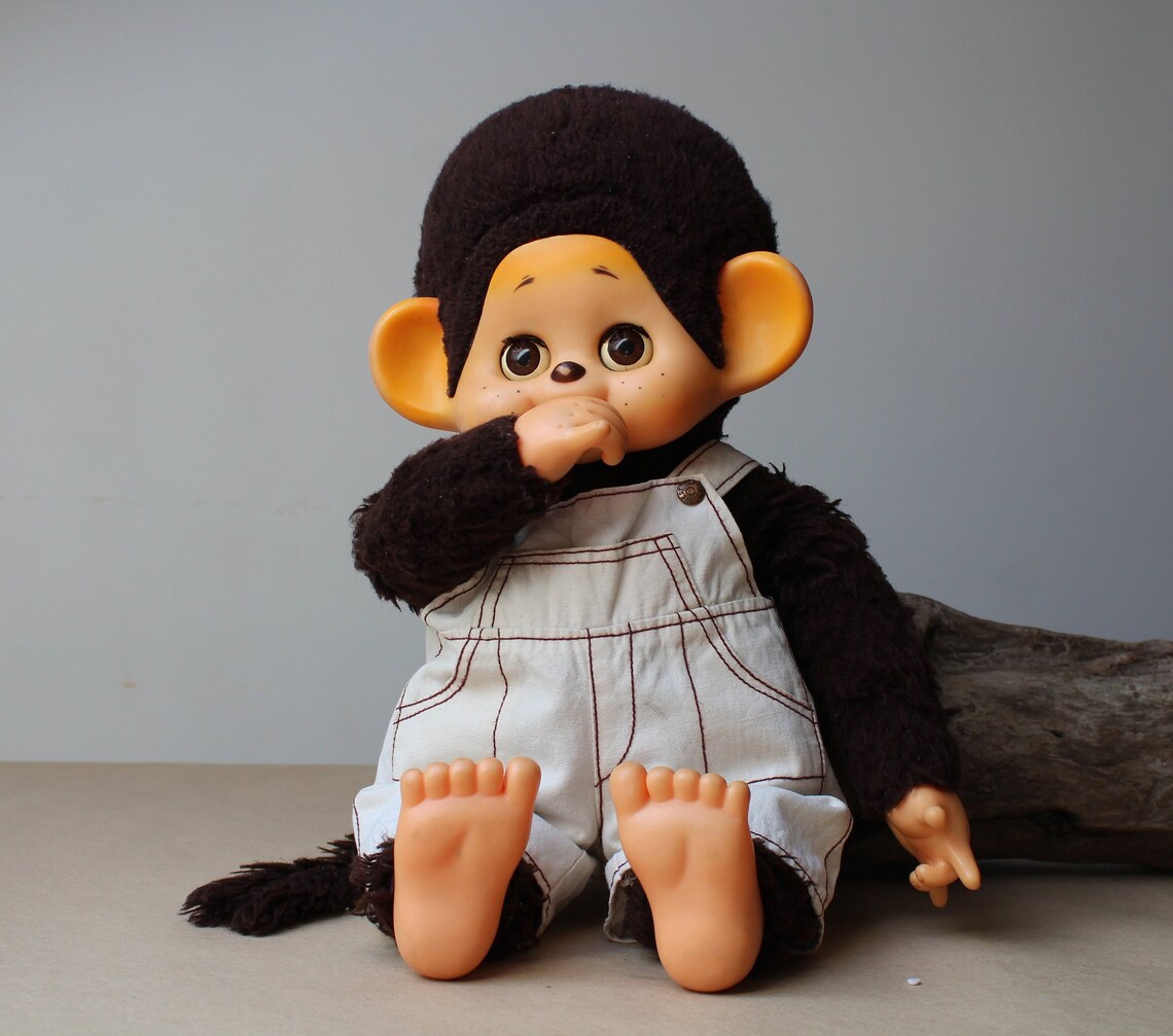 Monchhichi Vintage XXL Size 18 Rare Big Monchichi Moving | Etsy