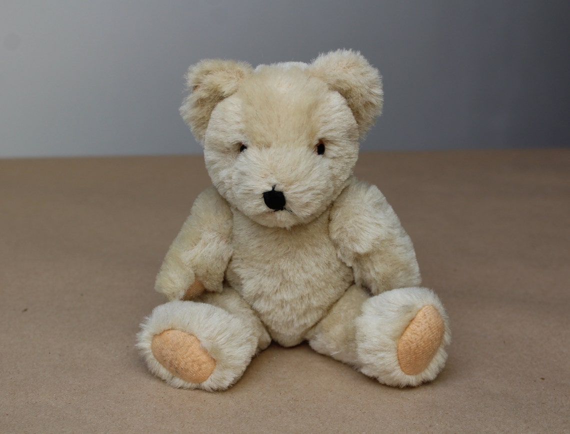 Vintage Teddy Bear 8 Antique Jointed Wool Plush Small - Etsy