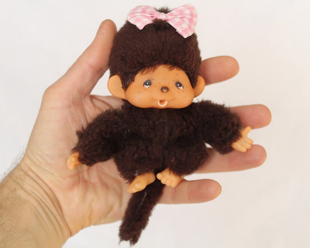 Rare Monkey Toy Vintage 5 Original 1970s Baby Monchhichi Brown Fur Japan Doll Monchichi Plush ...