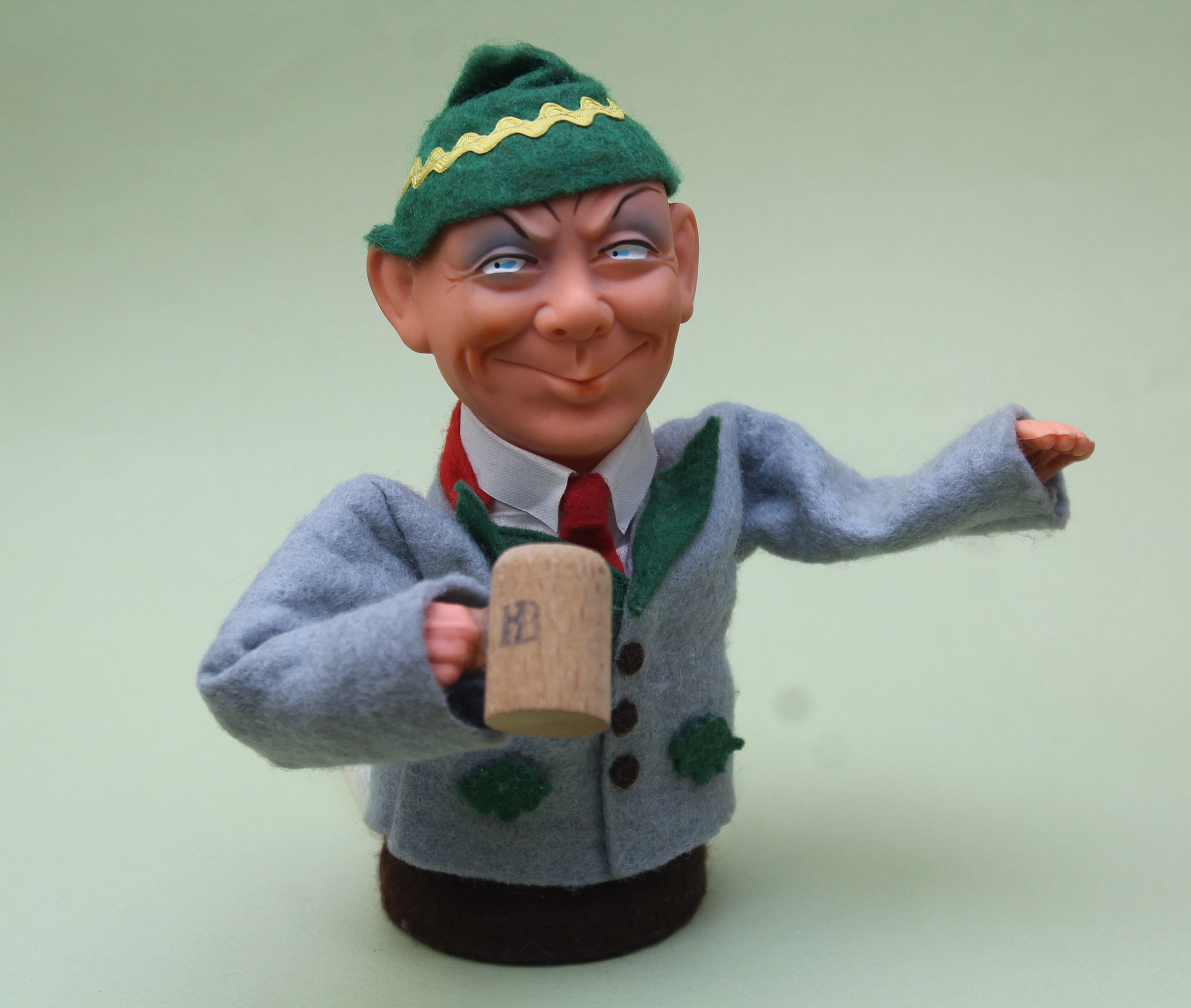 Vintage German Man Doll HB Figure With Spring Body Drinking - Etsy