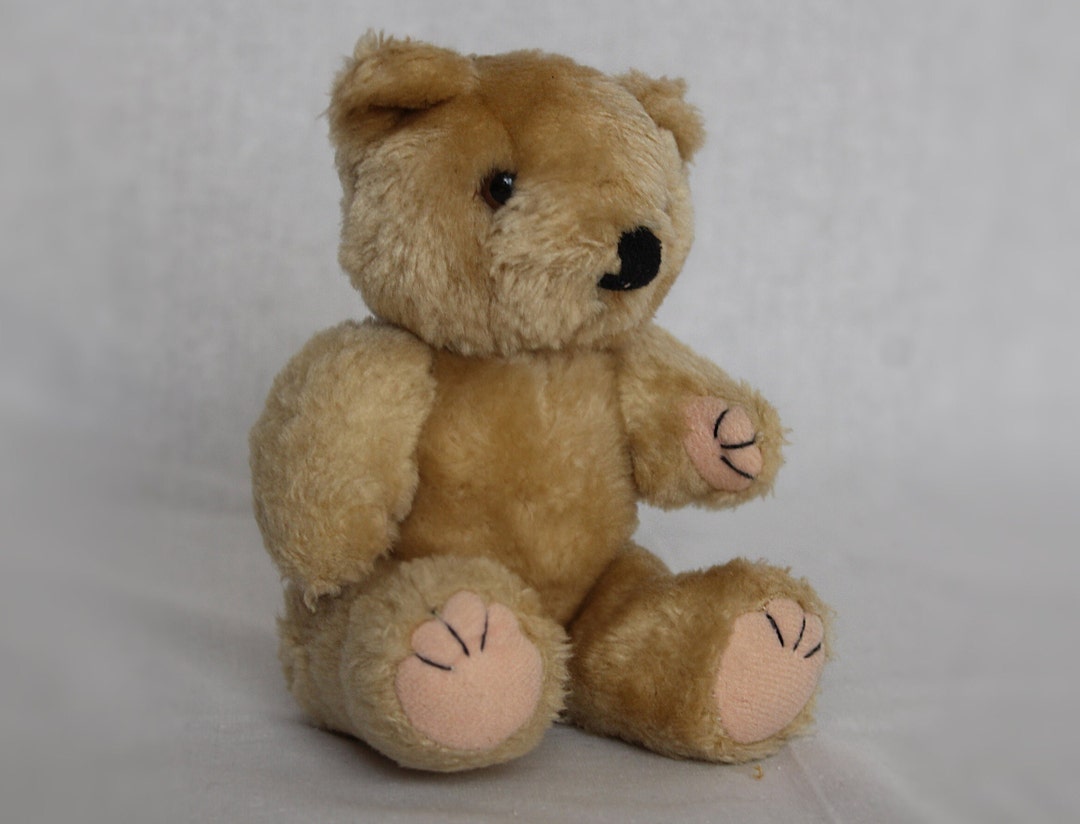 Vintage Teddy Bear 8 Germany Plush Jointed Bear Beige Fur Stuffed Teddy ...