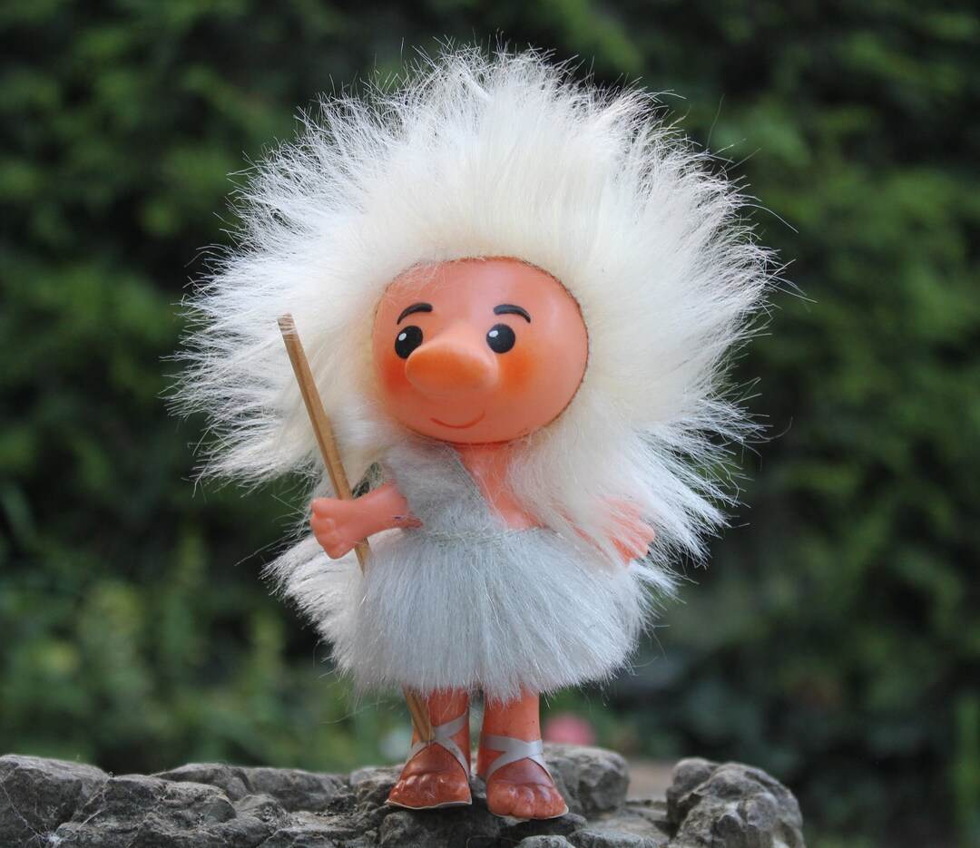 Ancient Caveman Rubber Doll DDR Prehistoric Hunter Man Stone Age Toy ...