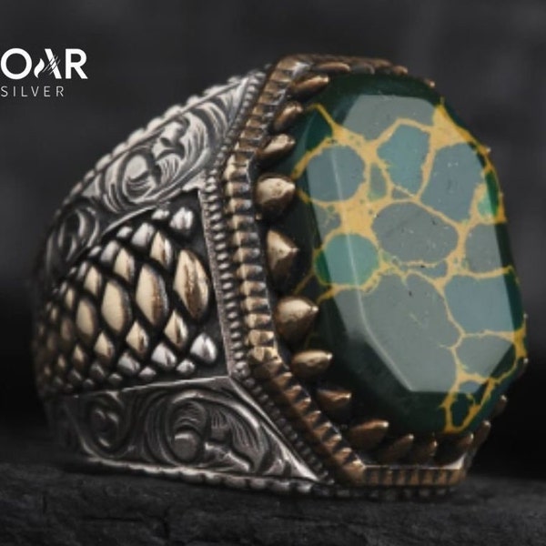 Green Turquoise Ring - Etsy