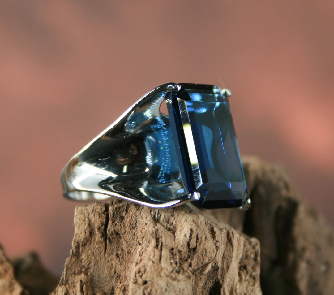 Sapphire Stone Women Ring-ladies Blue Stone Ring-handmade - Etsy
