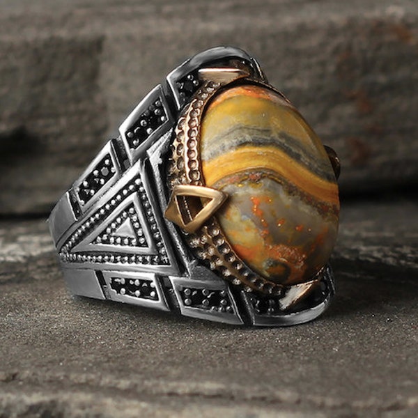 Jasper Ring - Etsy