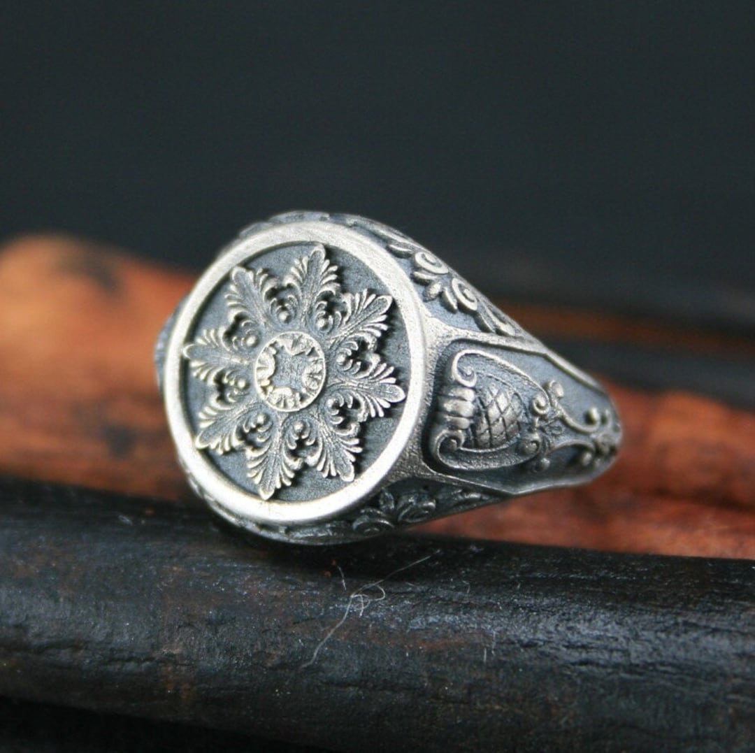 Mens Snowflake Ring-unique Rings for Men-snowflake Jewelry-snowflake ...
