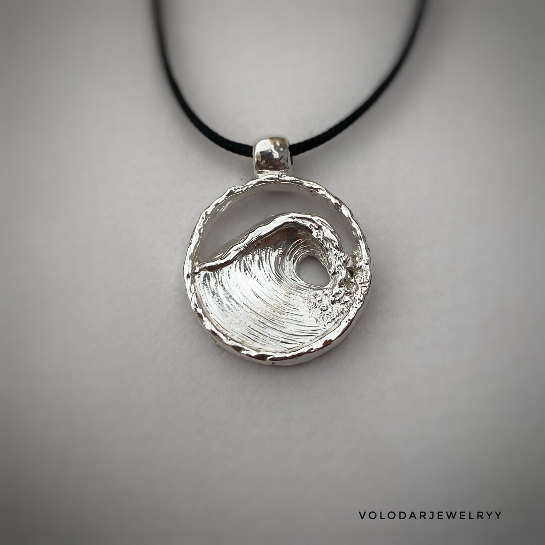 Wave Pendant Ocean Jewelry Ocean Necklace - Etsy