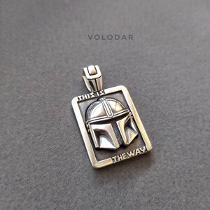 Mandalorian Necklace Silver Mandalorian Pendant Mandalorian Jewelry - Etsy