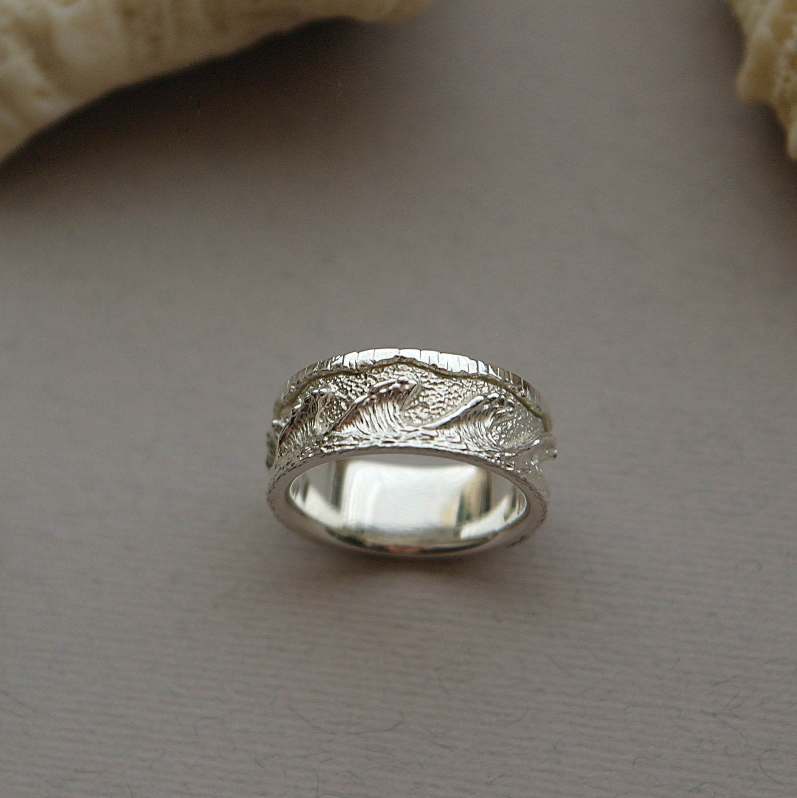 Wave Ring Ocean Ring Sea Ring Silver Wave Ocean Jewelry - Etsy