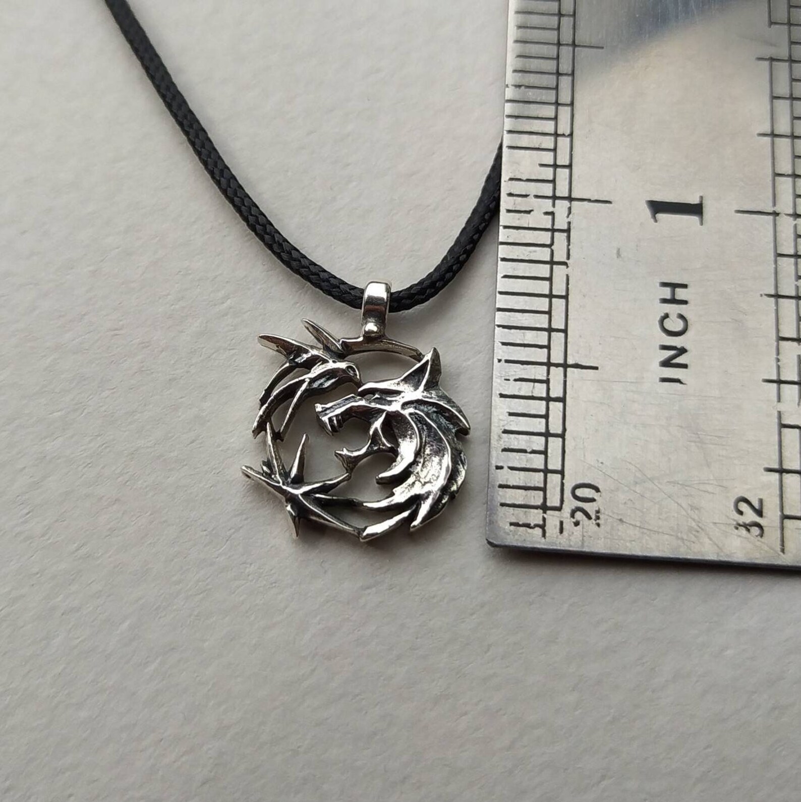 Sterling Silver Witcher Medallion Necklace: White Wolf, Ciri, Yennefer ...