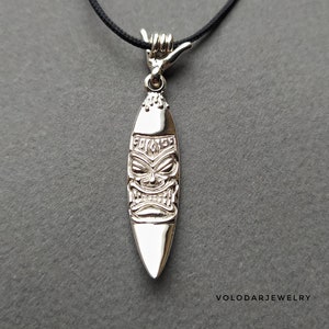 Surfboard Pendant Tiki Shaka Pendant Ocean Pendant Surf Jewelry - Etsy