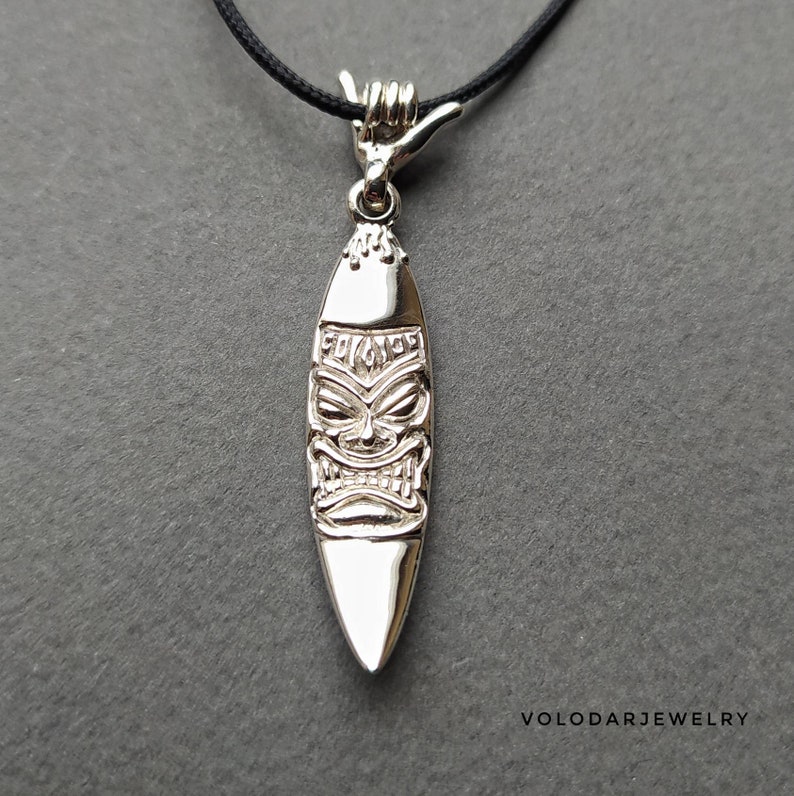 Surfboard Pendant Tiki Shaka Pendant Ocean Pendant Surf | Etsy