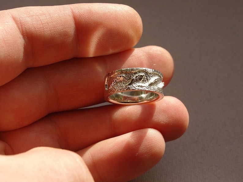 Wave Ring Ocean Ring Sea Ring Silver Wave Ocean Jewelry - Etsy