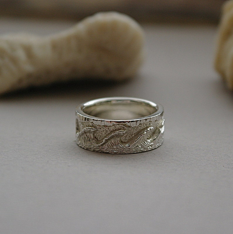 Wave Ring Ocean Ring Sea Ring Silver Wave Ocean Jewelry - Etsy