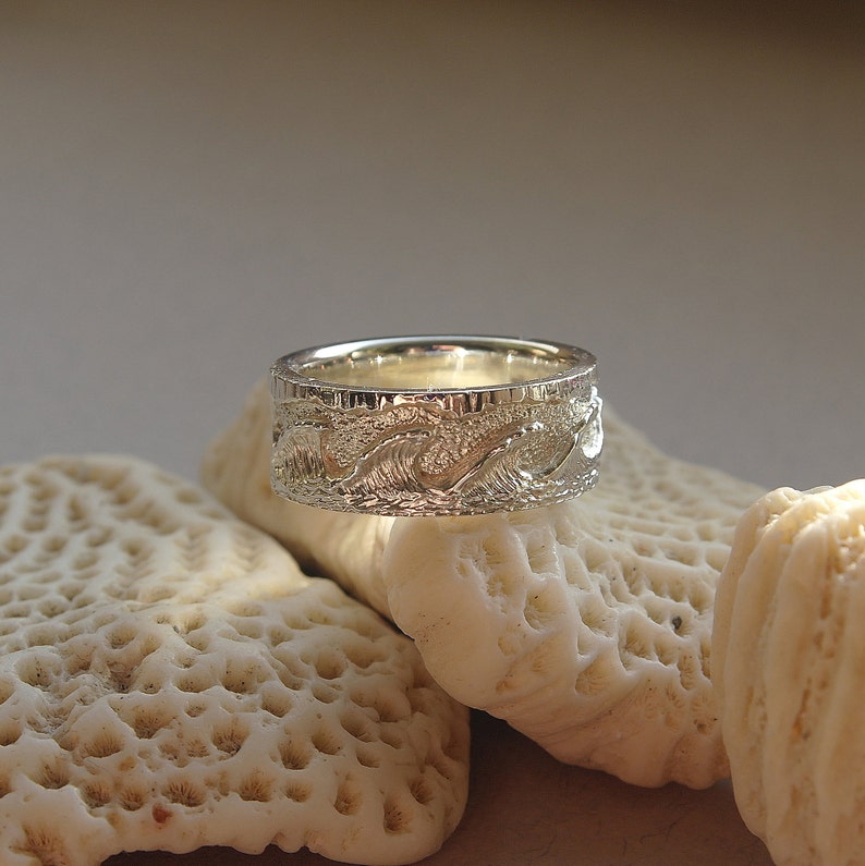 Wave Ring Ocean Ring Sea Ring Silver Wave Ocean Jewelry - Etsy