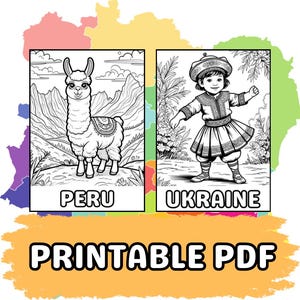 50 Printable Around the World Colouring Pages for Kids, Toddlers ...