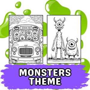 50 Printable Monsters Colouring Pages for Kids, Toddlers, Preschoolers ...