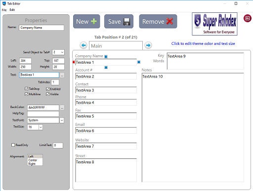 Super Rolodex, an Easy Database Creator, Custom Database Program for ...