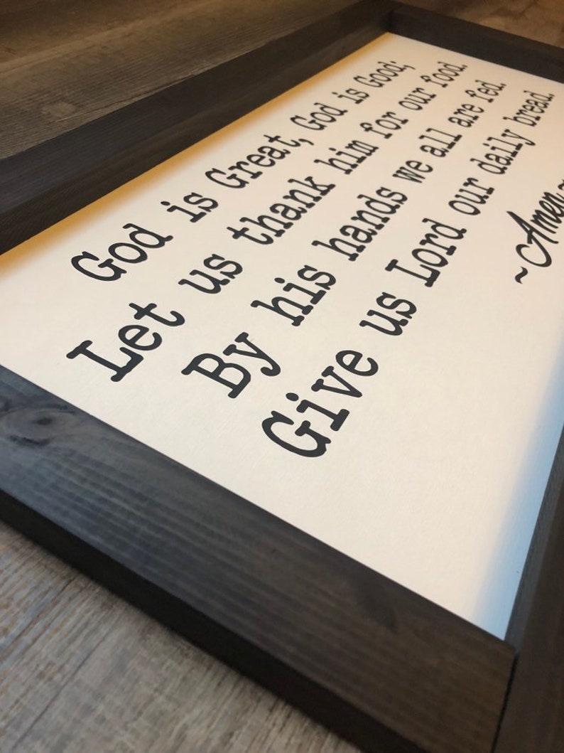 God is Great God is good sign Prayer sign dinner prayer | Etsy
