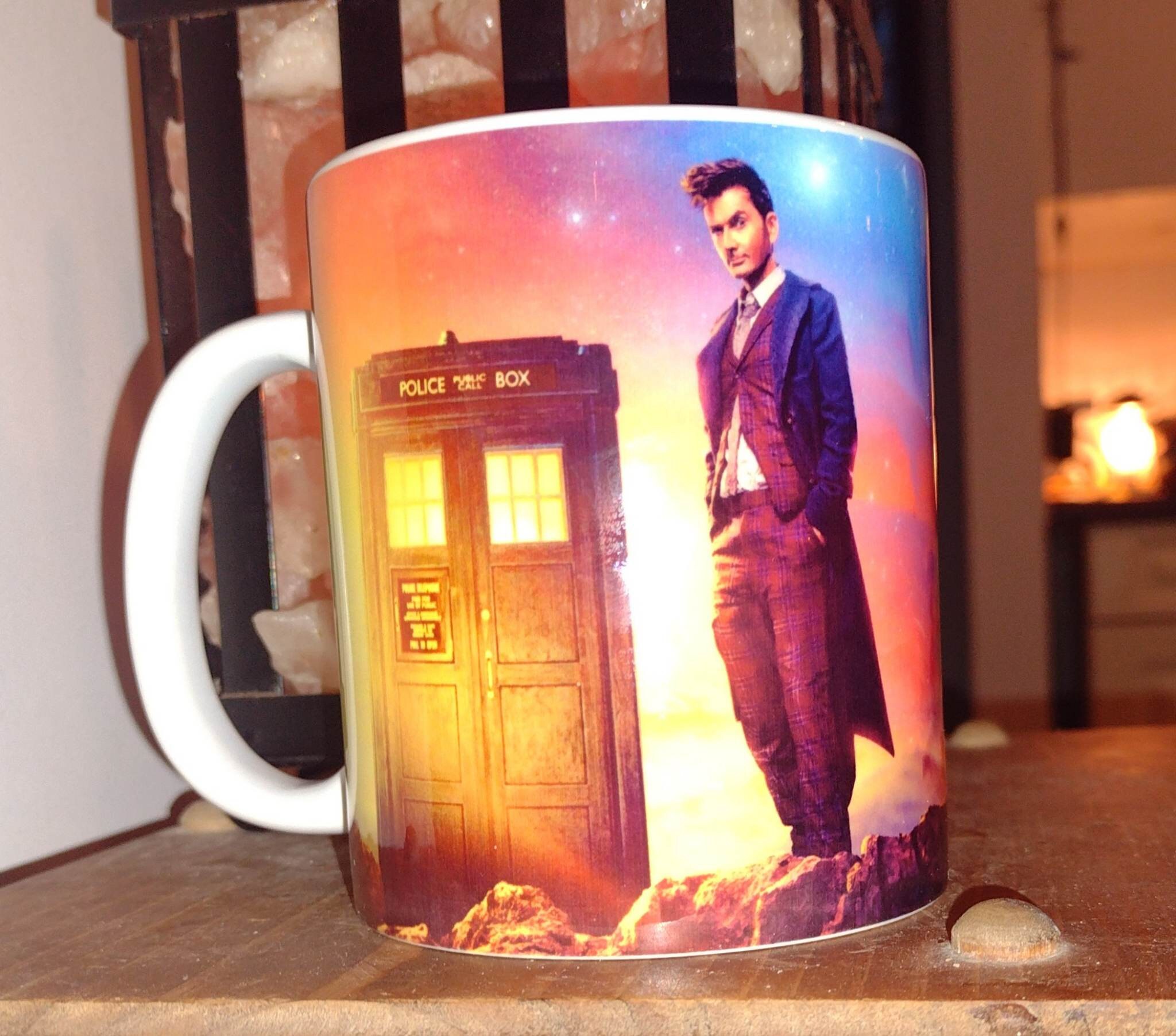 Coffee Cup, Coffee Mug, David Tenant Inspired, Space, Police Box ...